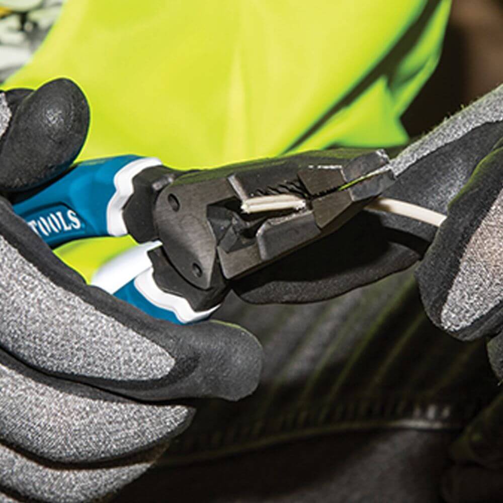 Alicate pela cable, cortadora y engarzadora Klein Tools 8-20 AWG ...