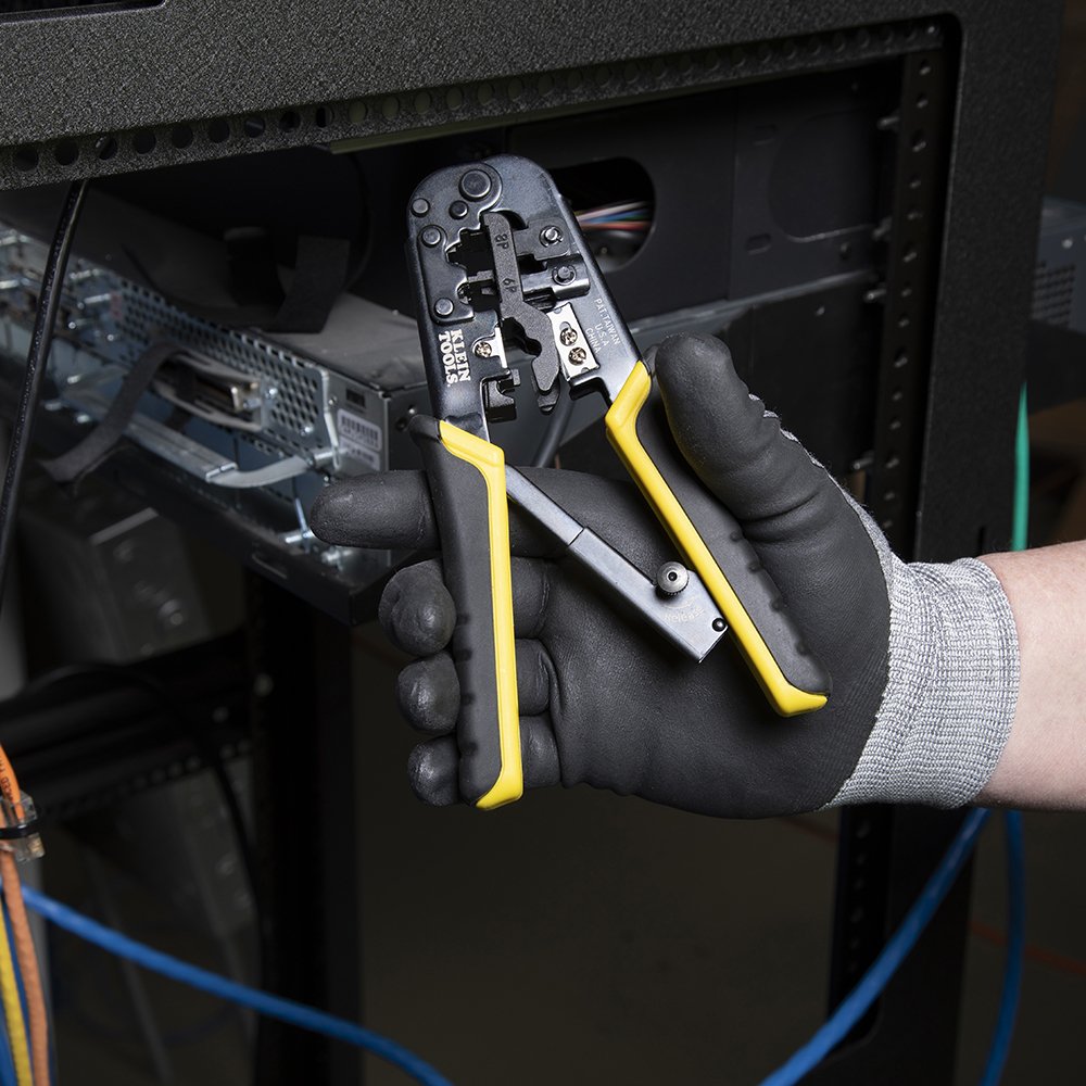 Pinza ponchadora/pelacables/cortacables con matraca para cable de datos ...